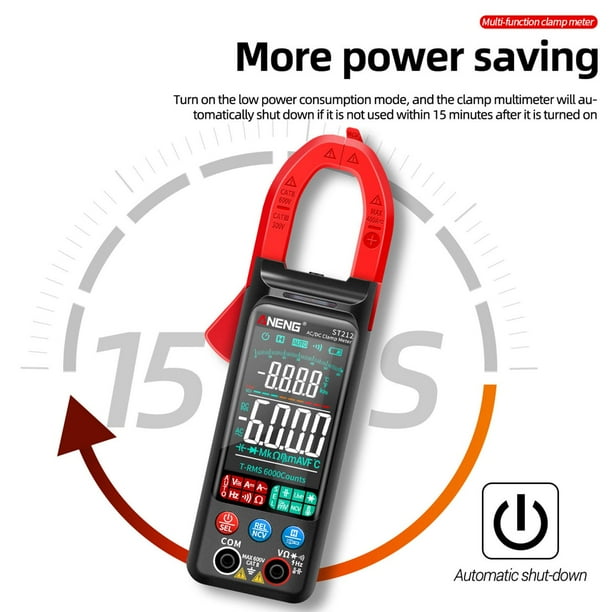 Digital Clamp Meter Multimeter 6000 Counts, Non age , Measures Current ...