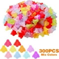300pcs Assorted Colors Trumpet Flower Beads, Resin & Plastic, Center ...