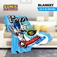 Sonic The Hedgehog Let's Roll 45 x 60 Inch Fleece Throw Blanket ...
