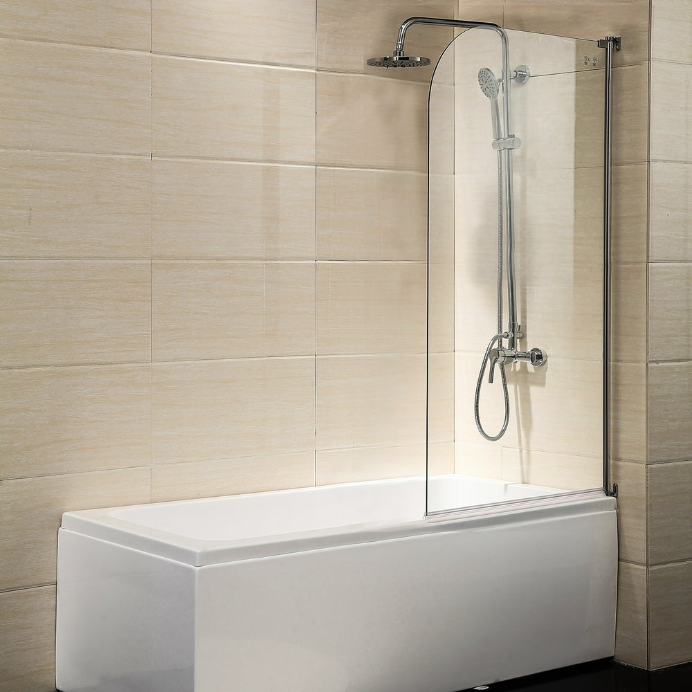 Topbath 55"X31" Bath Shower Door 1/4" Clear Glass Pivot Radius ...