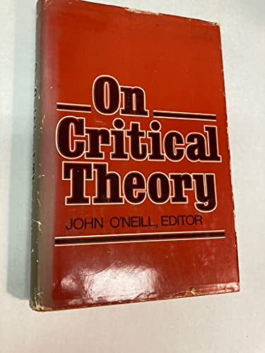 Pre-Owned On critical theory (A Continuum book), 9780816492978 ...
