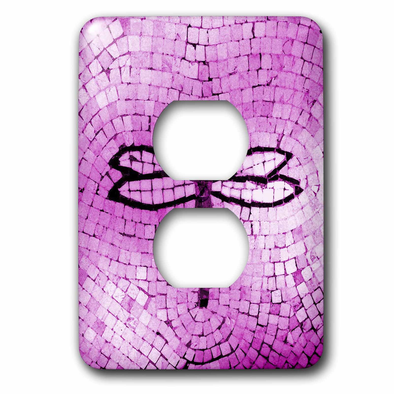 Hot Pink Mosaic Dragonfly 2 plug outlet cover lsp-40764-6 - Walmart.com