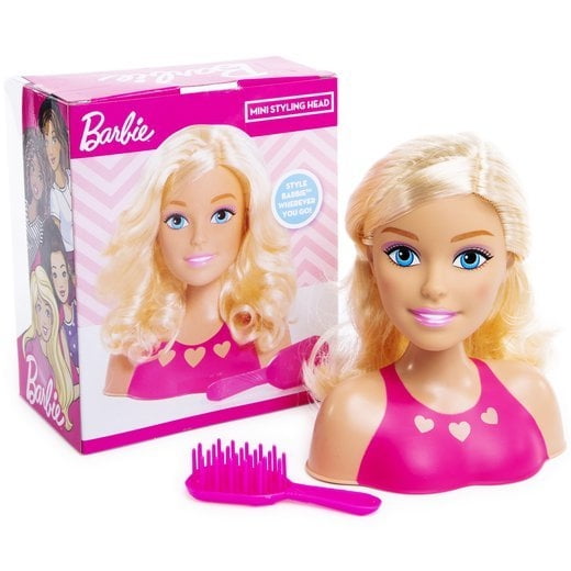 Just Play 2pc Mattel Girls Styling Head Doll Barbie Pretend Play Set