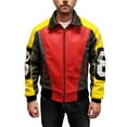 MyPartyShirt David Puddy 8 Ball Bomber Jacket, Faux Leather Costume for ...