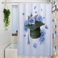Blue Graduation Cap Shower Curtains for Bathroom, Rose Flower Gradient ...