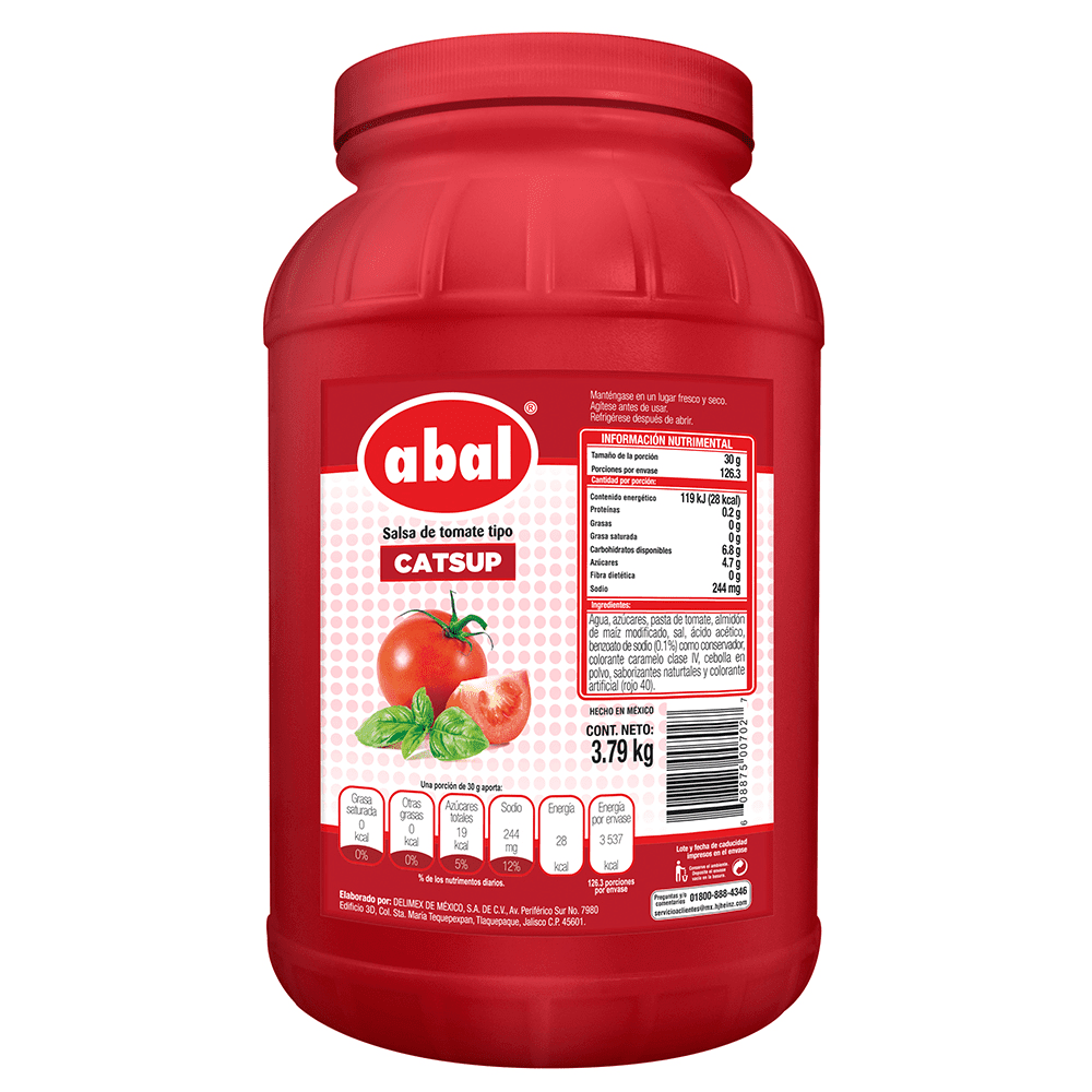 Cátsup Abal 3.8 kg HEINZ Galon | Walmart en línea