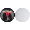 4x Tesla Model 3 Y S X Emblem Badge Sticker Wheel Hub Caps Center Cover ...