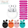 TWS Pro6 Earphone Bluetooth Headphones with Mic 9D Stereo Pro 6 Earbuds ...
