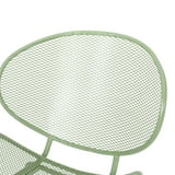 GDF Studio Poynes Outdoor Metal Mesh Shell Chairs, Set of 2, Matte ...