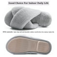 LORDFON Comfy Plush Open Toe Cross Band Women's House Slippers, Fluffy Indoor Slip On - Walmart.com