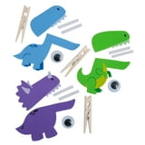 Clothespin Dinosaur Characters Craft Kit - Makes 12 - Walmart.com