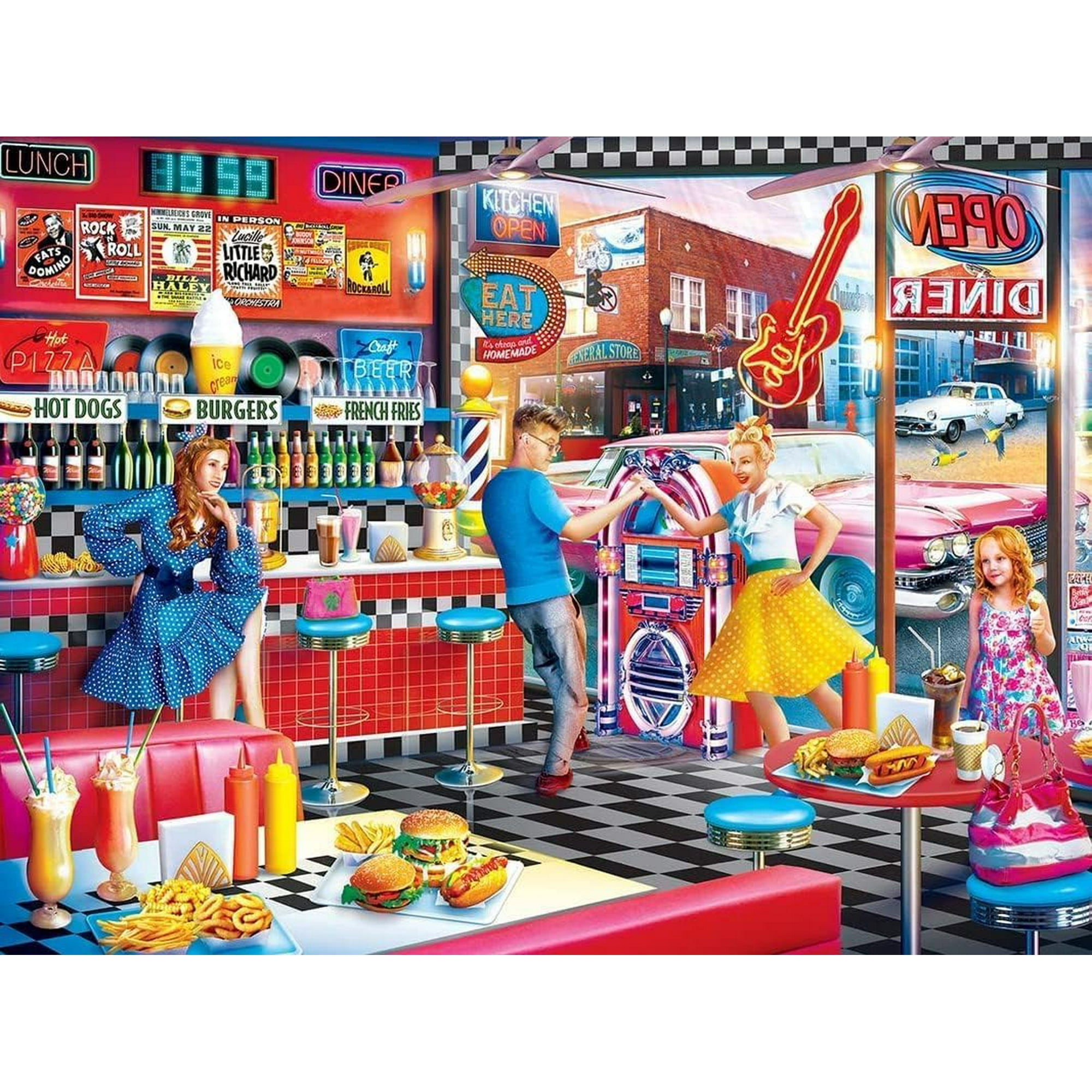 Click here for Wipblak Jigsaw Puzzles Good Times Diner Farm Farmh... prices