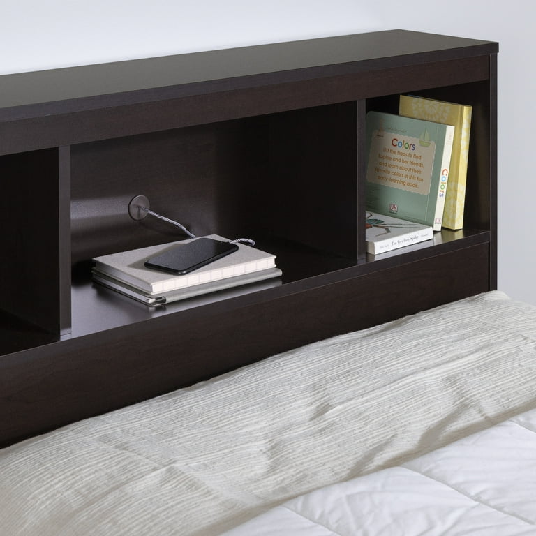 South Shore Spark Bookcase Headboard Twin Chocolate