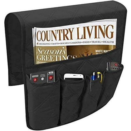 FFIY Sofa Armrest Organizer, Cotton Couch Arm Chair Caddy with 5 ...