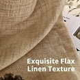 Burlap Linen Curtains 80 Inch Length for Living Room, Light Filtering ...