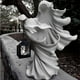 Faceless Ghost Sculpture Halloween Ghoul Resin Sculpture Decoration ...