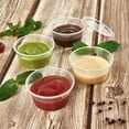 3.25 oz Plastic Clear Disposable Portion Cups with Lids Souffle Cup BPA ...