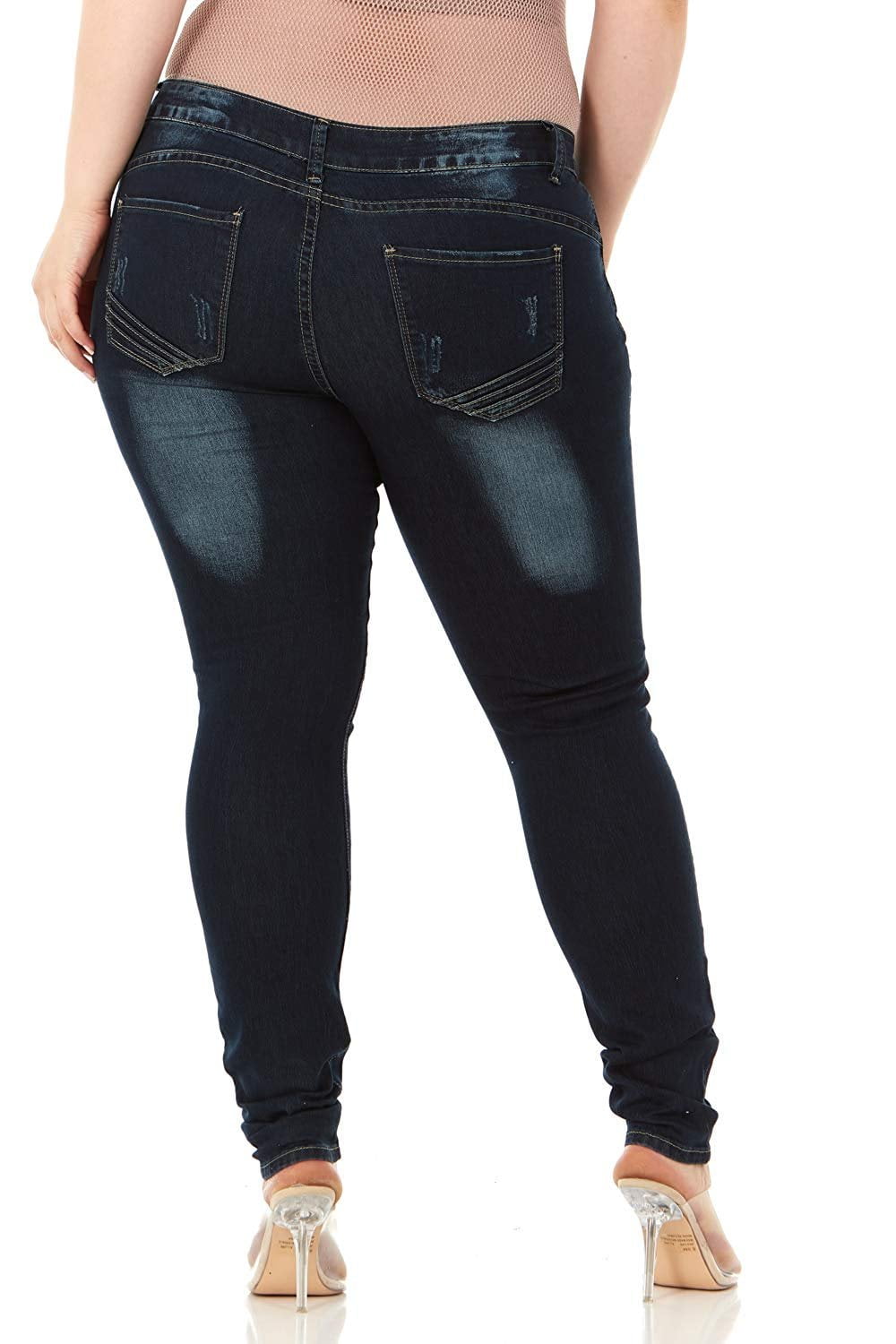 YDX Smart Jeans Plus Size Cute for Juniors Fits Teen Girls Mid Rise ...