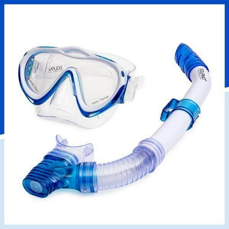 Dolfino Pro Manta Pro Youth Mask and Snorkel Combo - Blue / White ...