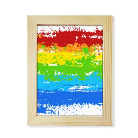 Stippling Arc-en-Ciel LGBT Bureau Orner Photo Cadre Affichage Art Peinture en Bois - Walmart.ca