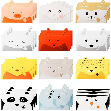 36 Pieces Cute Animal Greeting Cards Lovely Thank You Card Cartoon ...