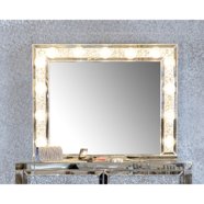 Round Wall Mirror with LED Lighting Silver - Walmart.com