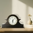 OCEST Vintage Mantel Clock, 13x7inch Battery Operated Wooden Mantel ...