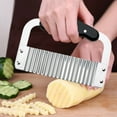 HIC Wavy Crinkle Cutting Tool, Steel Blade, Salad Chopping Knife ...