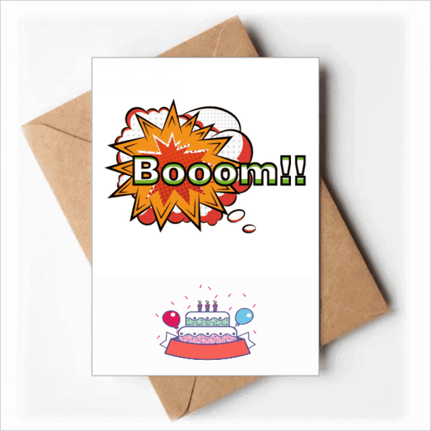 Boom Yes Diagram Art Deco Fashion Happy Birthday Greeting Cards ...
