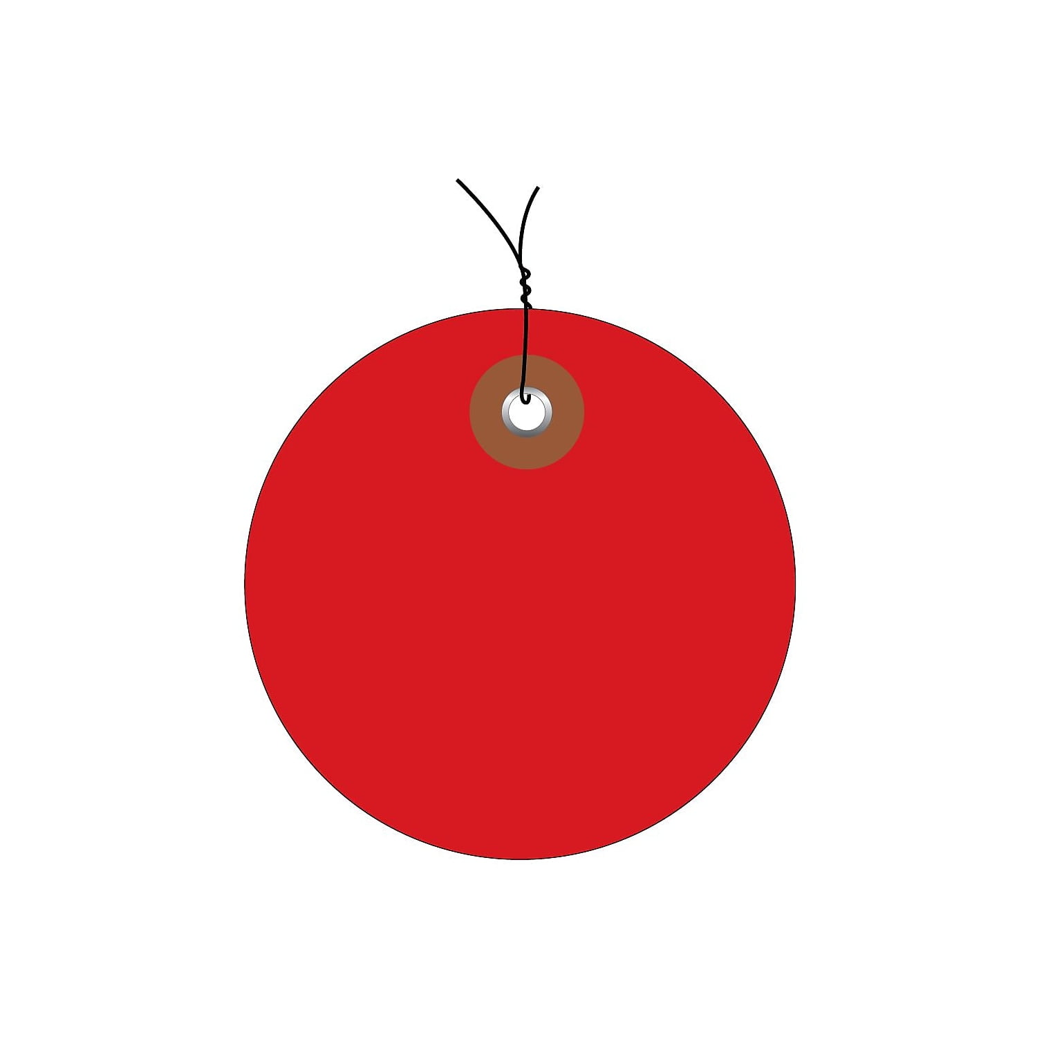 Box Partners Plastic Circle Tags Pre-Wired 2" Red 100/Each G26070W ...