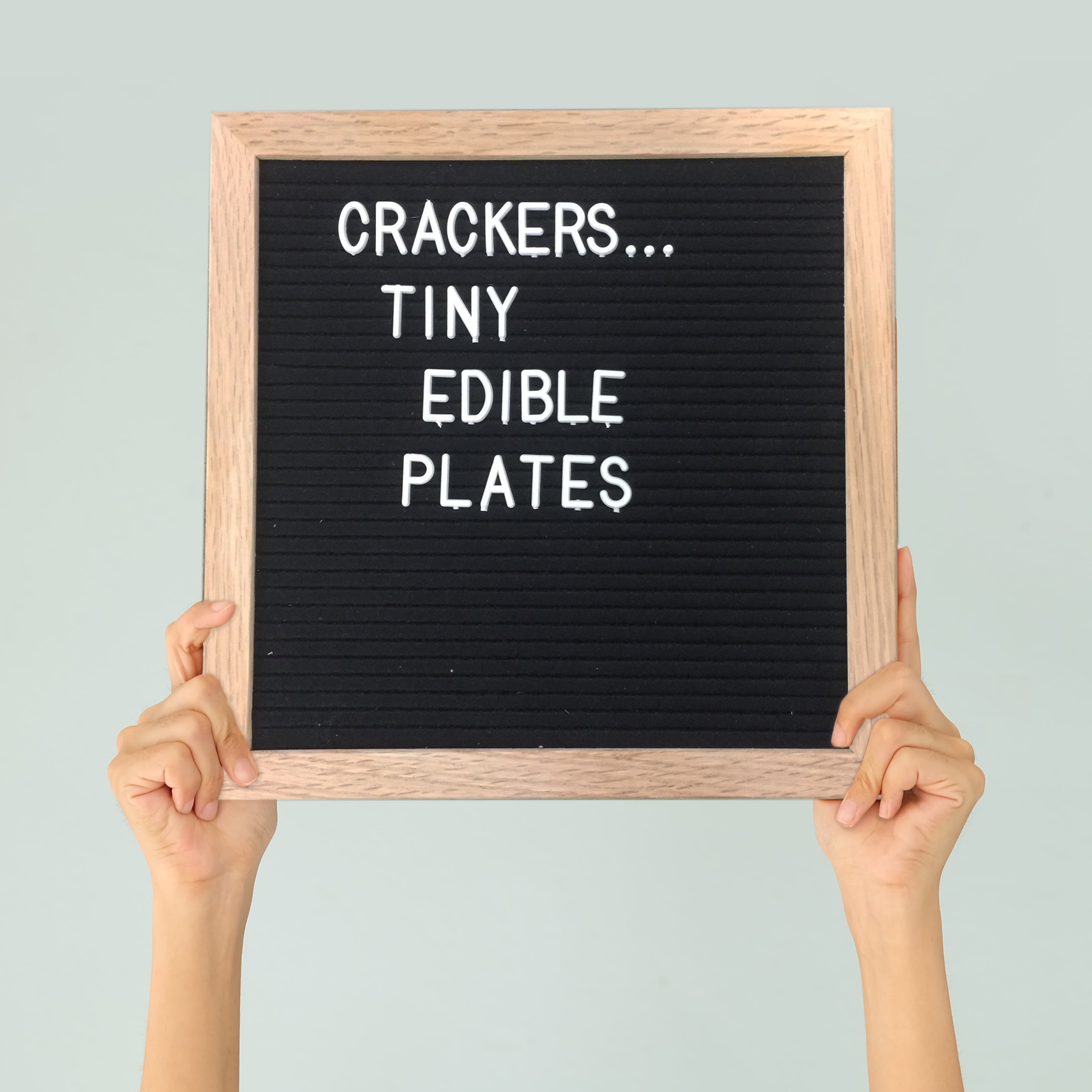 10x10 Felt Vintage Letterboard Sign with Oak Wood Frame + 290 Letters ...