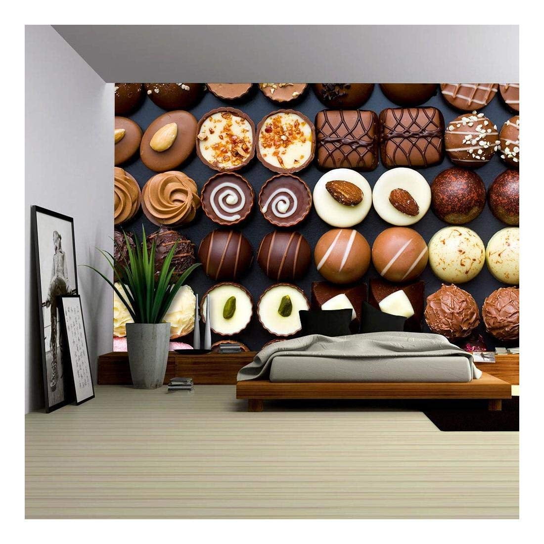 Wall26 Top View of Variety Chocolate Pralines - Removable Wall Mural ...