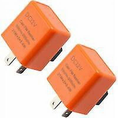 Orange-2 Pieces 12v 2 Pin Flasher Relay Orange Adjustable Indicator ...