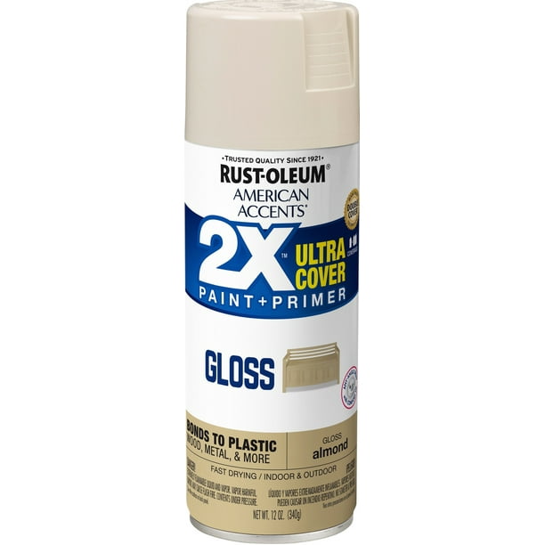 Almond, Rust-Oleum American Accents 2X Ultra Cover Gloss Spray Paint ...