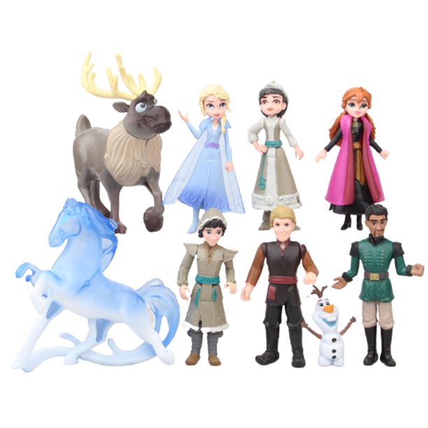 Party Cake Topper Birthday Collectible Figure Set Mini Elsa Anna Frozen ...