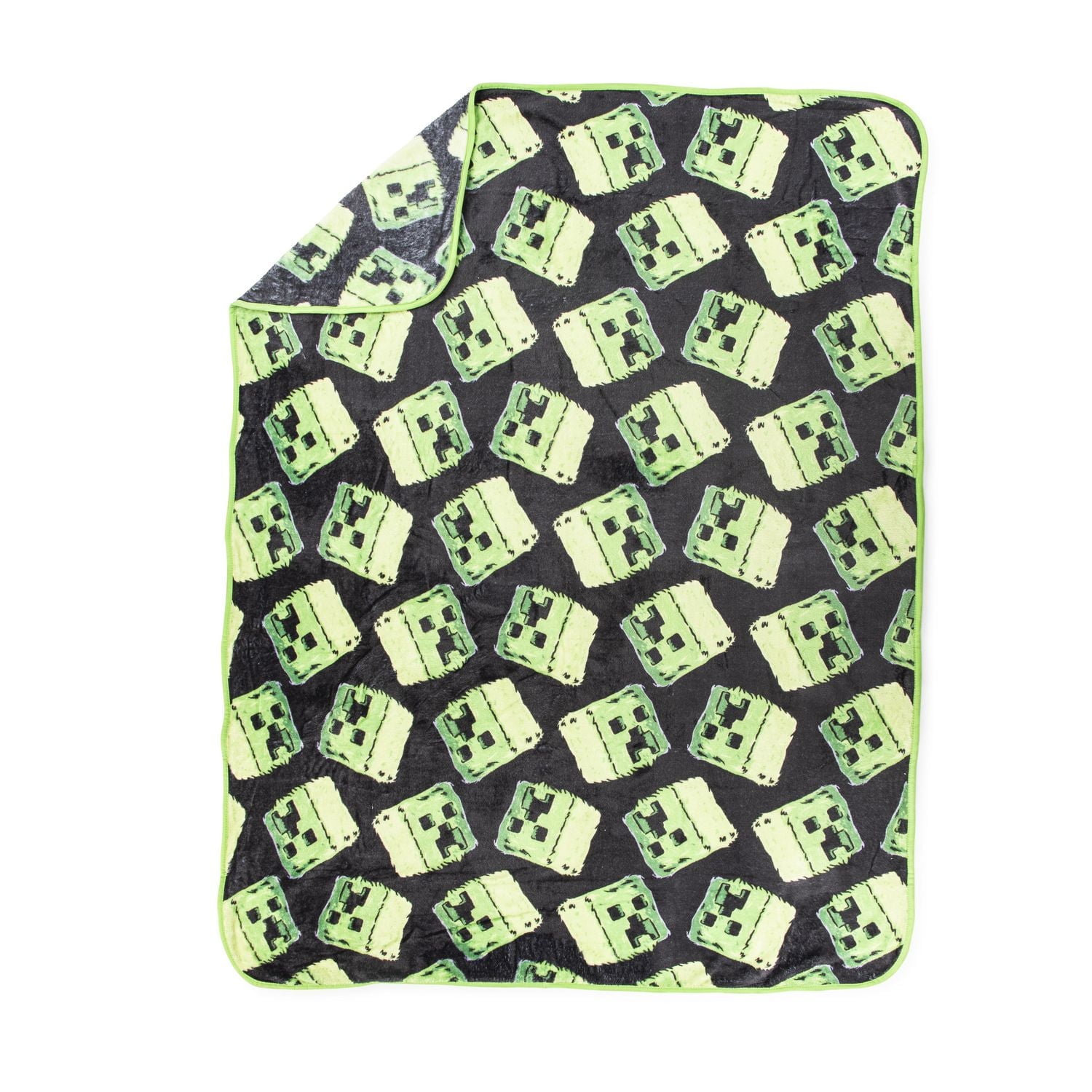 Click here for Minecraft Fuzzy Creeper Kids Silk Touch Fleece Thr... prices