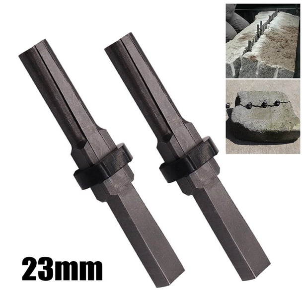 2set 23mm Metal Plug Wedges Concrete Rock Stone Splitter for Rock ...