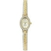 Adult Female Crystal Accent Gold-Tone Flower Watch - Walmart.com