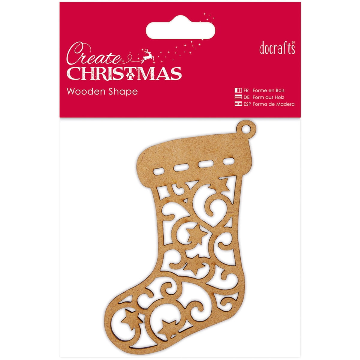 Papermania Create Christmas Wooden Shape-Stocking - Walmart.com