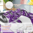 Abstract Purple Waves Duvet Cover Set Queen Size, Modern Minimalist ...