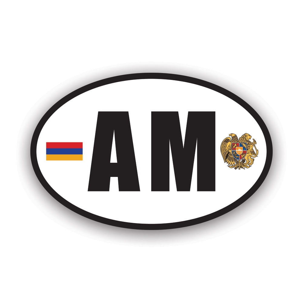 Armenia Oval Sticker Decal - Self Adhesive Vinyl - Weatherproof - Made ...
