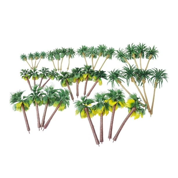 36 Model Trees Coconut Palm Tree Plant Train Diorama Layout Accessories ...