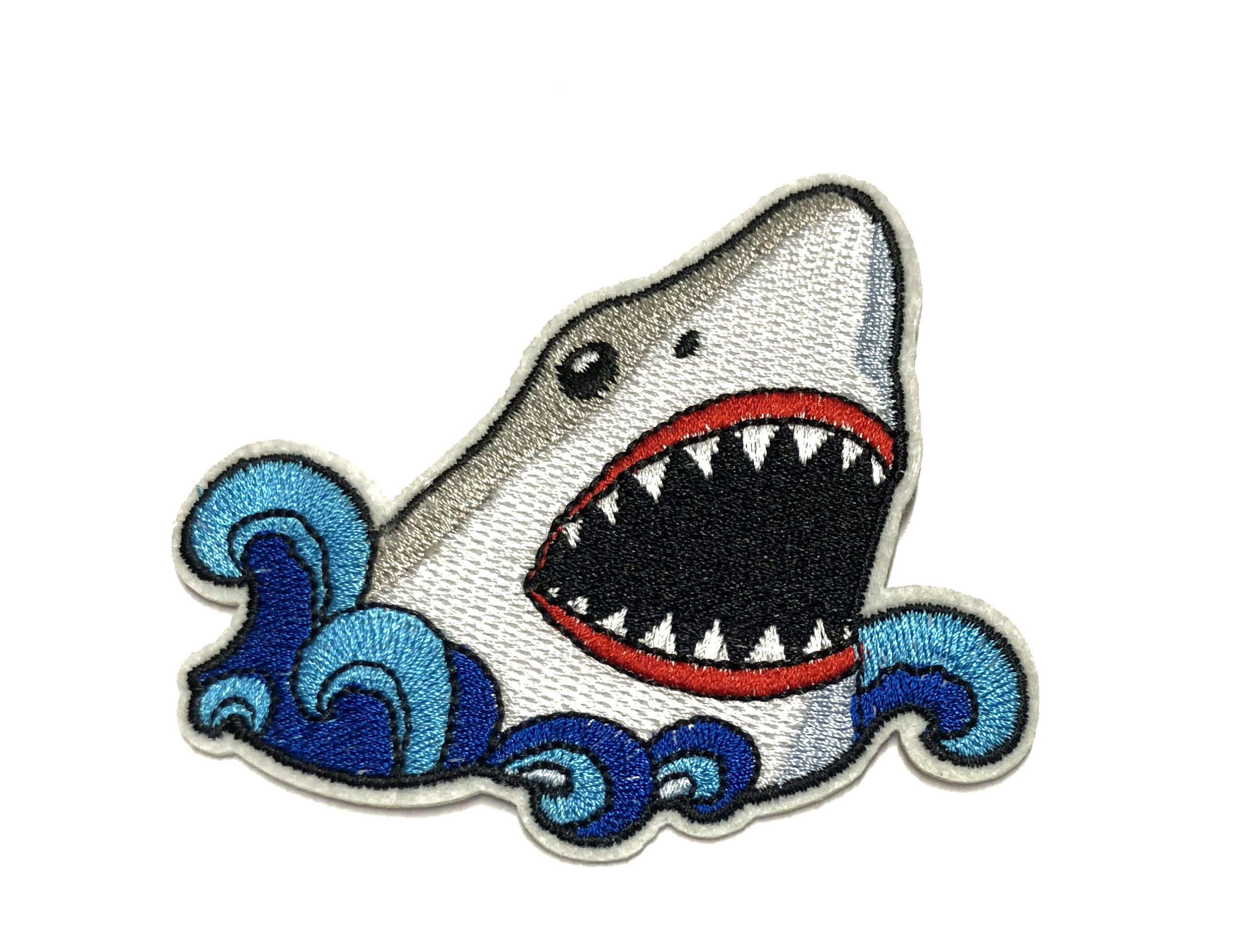 Great White Shark Animal Sealife Embroidered Patch Iron/Sew-On Applique ...