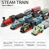 Mini Die-Cast Pull Back Steam Train Toy Set for Children's Play - 4 ...