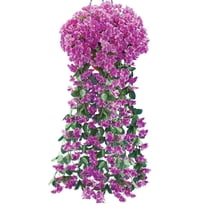 Collections Etc Artificial Floral Hanging Bushes - Set of 2 - Cascading ...