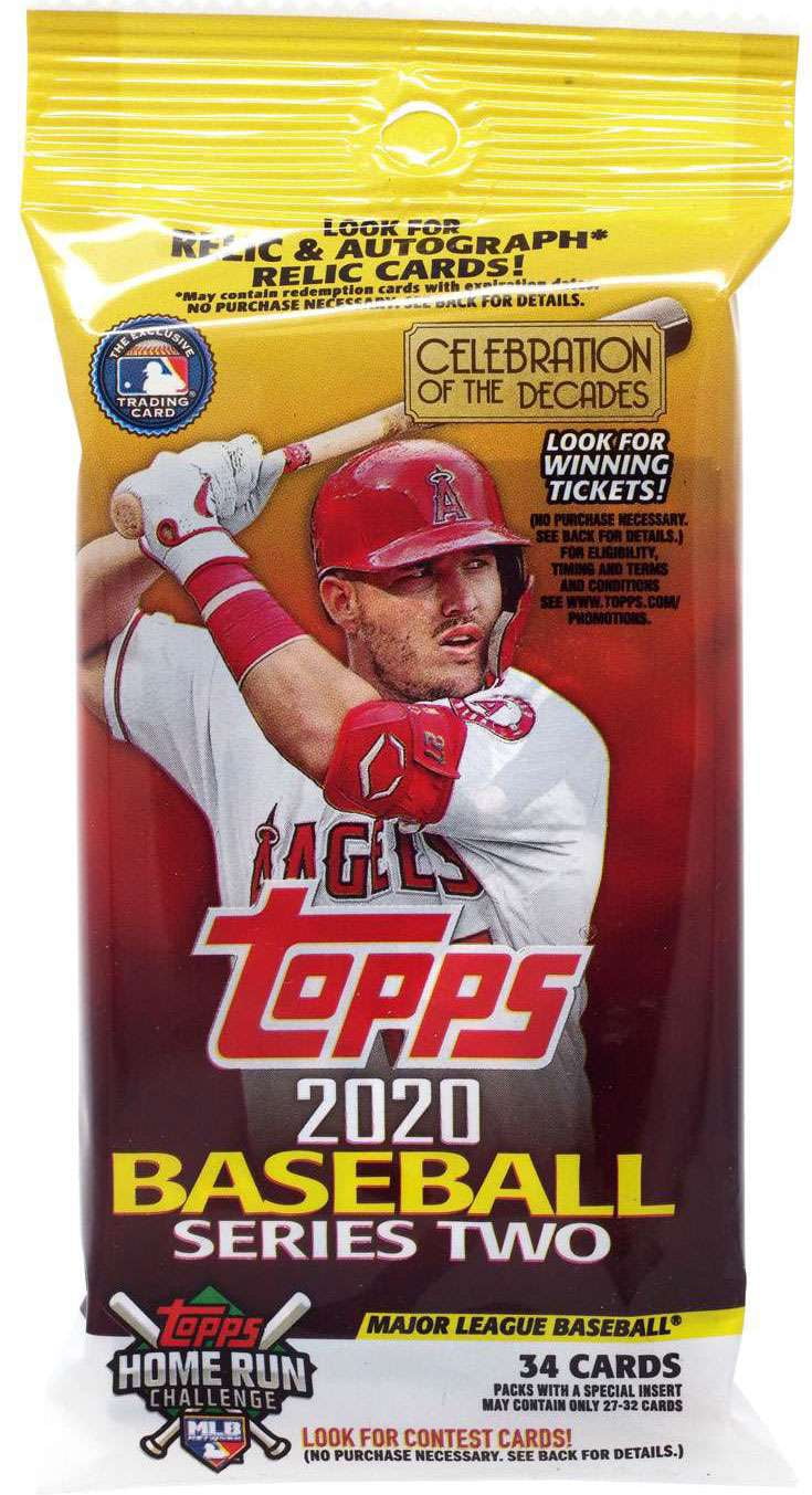 MLB Topps 2020 Series 2 Baseball Trading Card VALUE Pack - Walmart.com