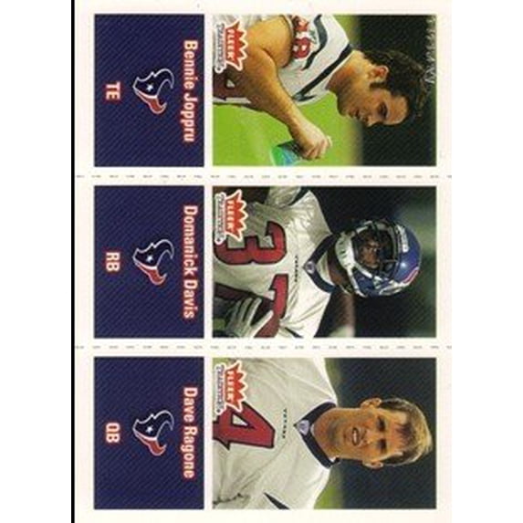 2003 Fleer Tradition Tiffany #282 Bennie Joppru RC Domanick Davis RC ...