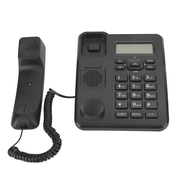 Corded Telephone, Black ABS Material Support FSK System Telephone For ...