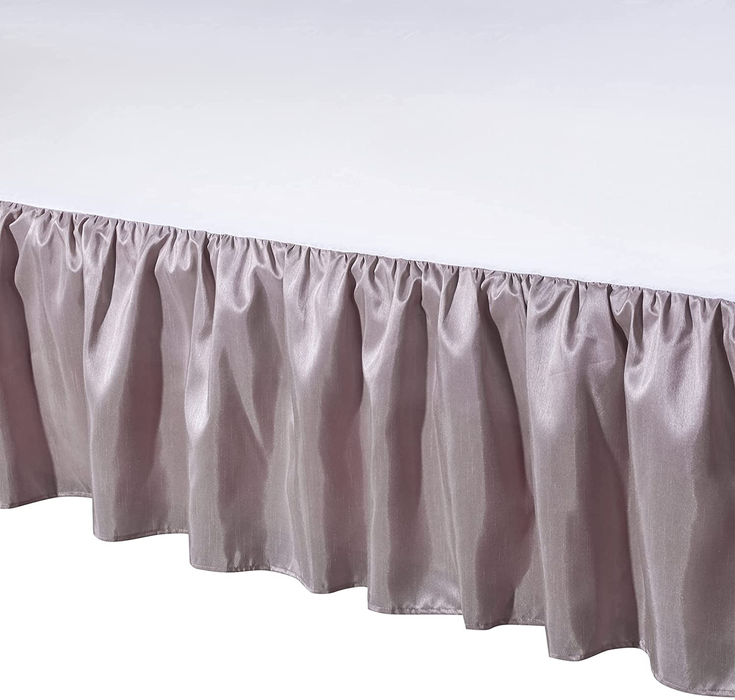 Levtex Home - Lilac Dupioni Dust Ruffle - King Sized - Lilac Dupioni ...