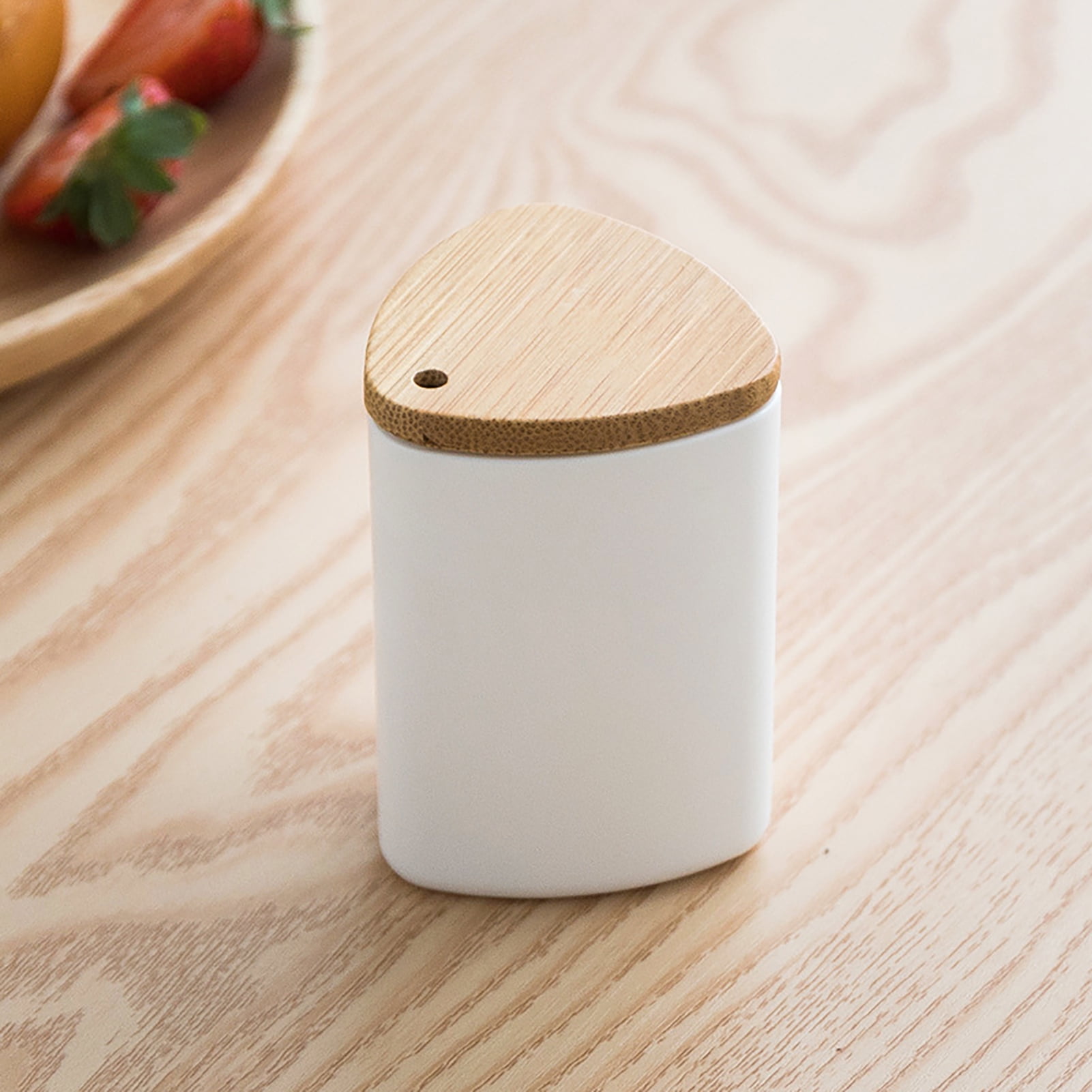 Sarkoyar Toothpick Container Detachable Refillable Bamboo Lid ...